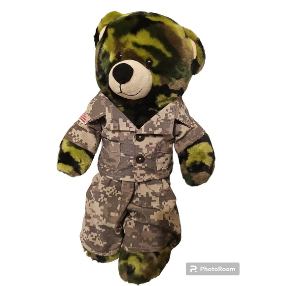 Build-A-Bear | Toys | Build A Bear Bear Plush 6 Army Camo With Uniform ...